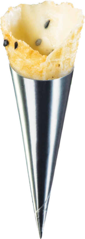 Mini Black Sesame Waffle Cone | Gourmet Kitchen